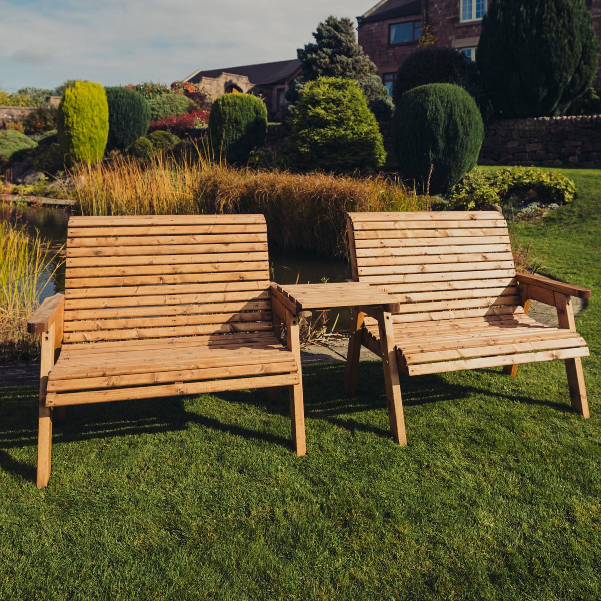 Valley 4 Seat Set 2 X 2 Seat Benches Straight – Churnet Valley Garden ...