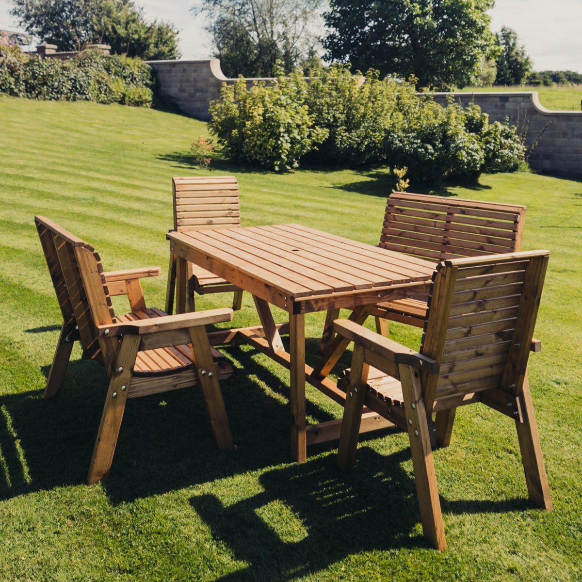 Valley Table Set - Sits 6 – Churnet Valley Garden Furniture